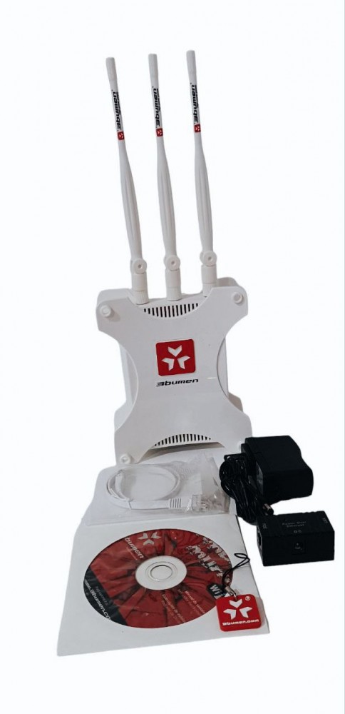 Router Wifi Repetidor 3 antenas 3bumen Rompemuros Alta Potencia 1000mw ...
