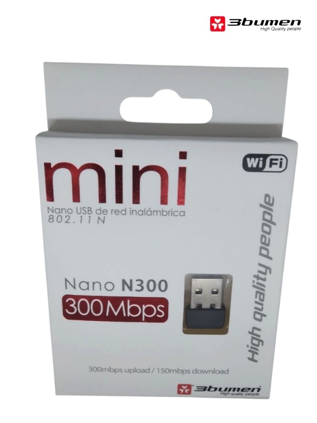 MINI NANO USB WI-FI N300, 3BUMEN en Colombia desde $28.730