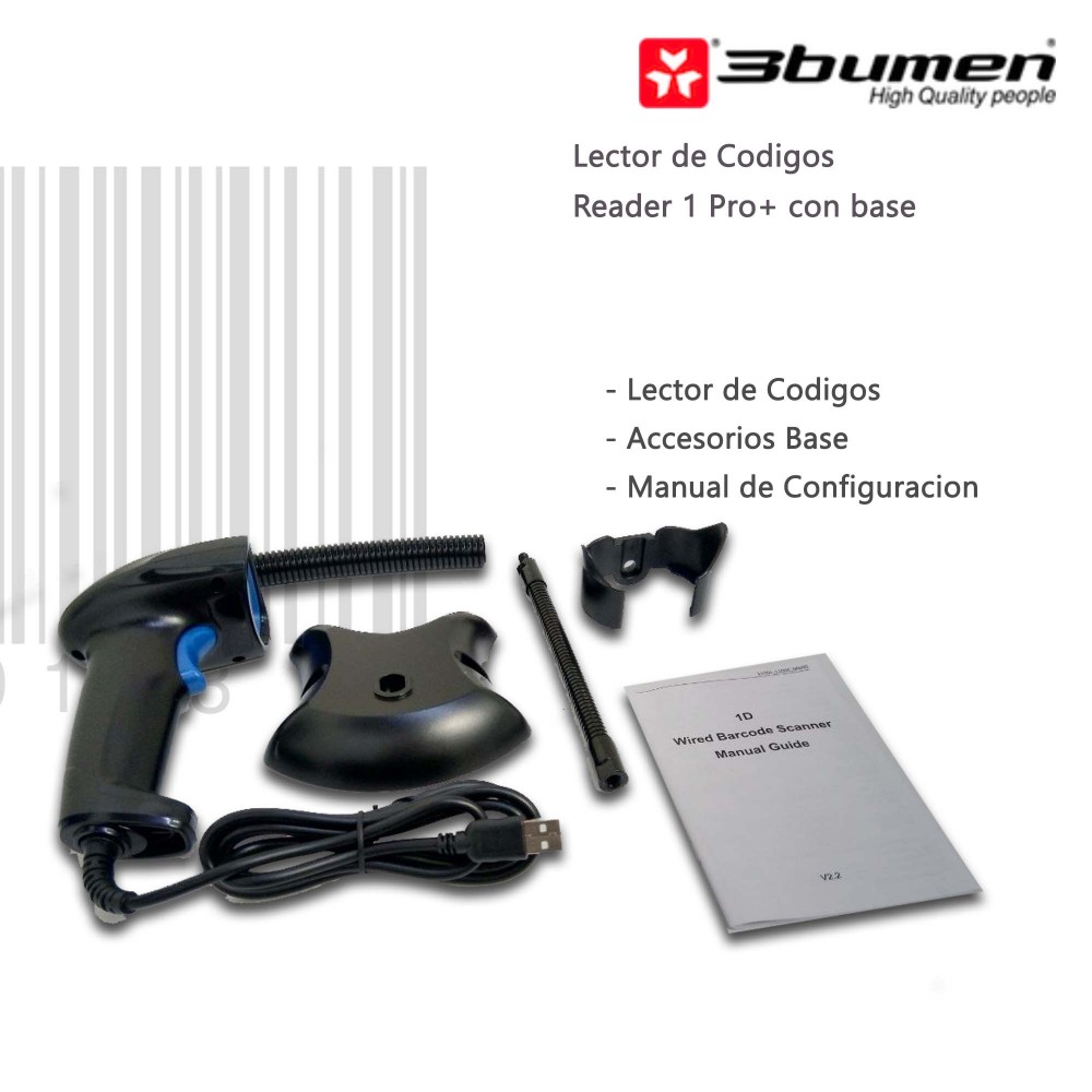 ESCANER MODEL: READER 1PRO+ CON BASE, 3BUMEN en Colombia desde $147.900