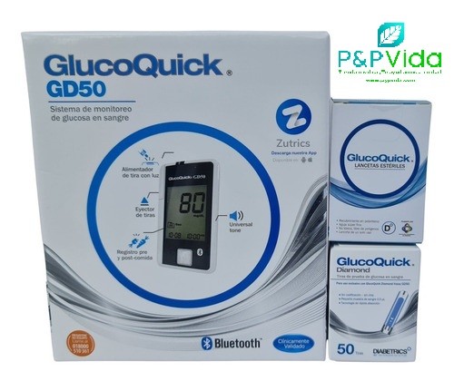 Glucometro GlucoQuick GD50 + KIT, DIABETRICS en Colombia desde $0
