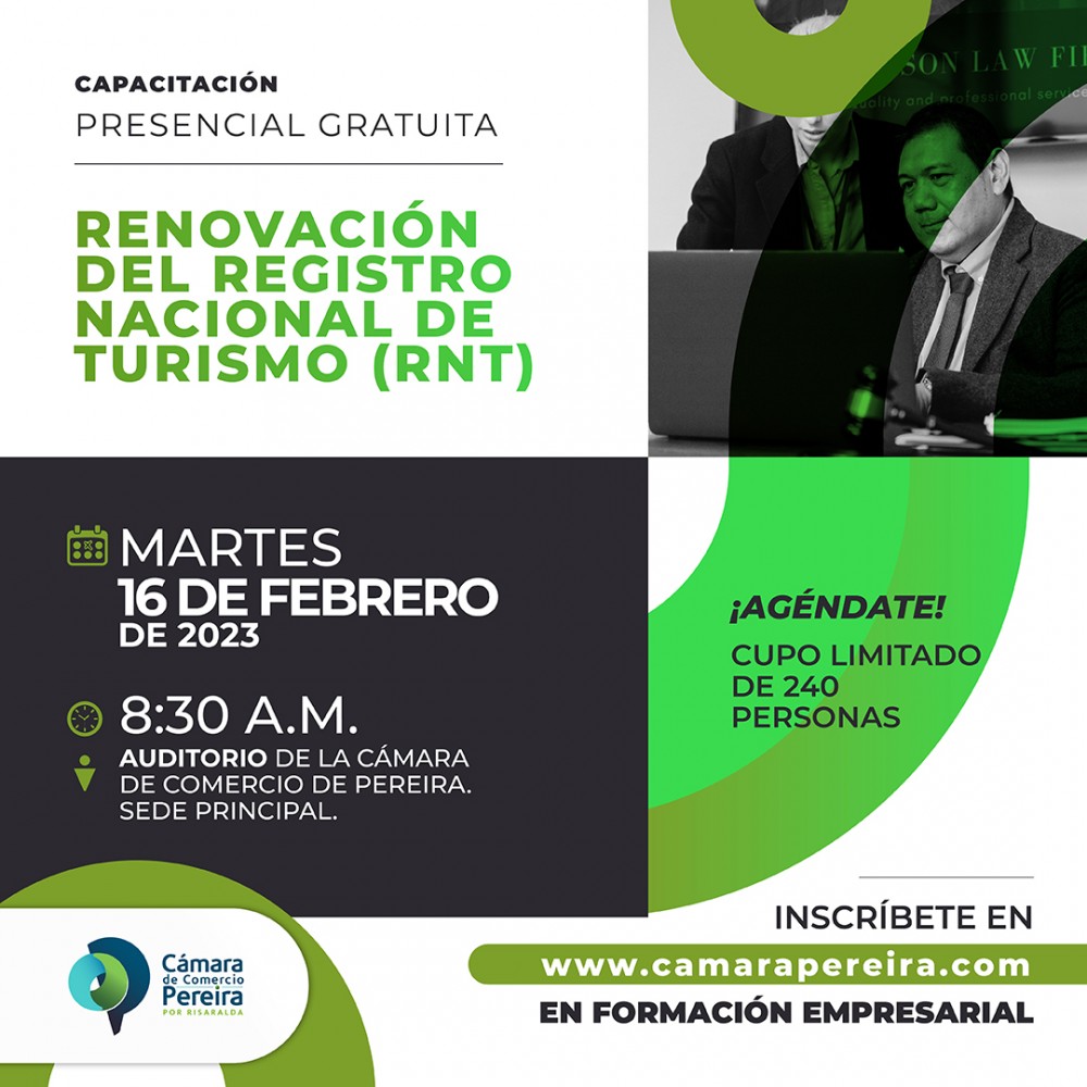 Capacitación gratuita en Renovación del Registro Nacional de Turismo