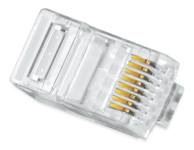 Plug RJ45 cat 5e x 100 unds