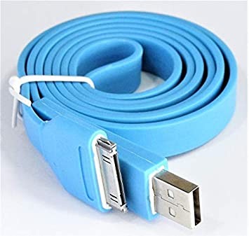 CABLE FLAT IPHONE 4/4S (20 CMS) (BLUE) (PAQUETE X 10 UND), Sin Marca en ...