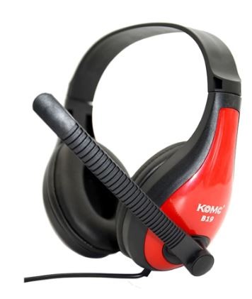 Microfono diadema gamer B19 (rojo)
