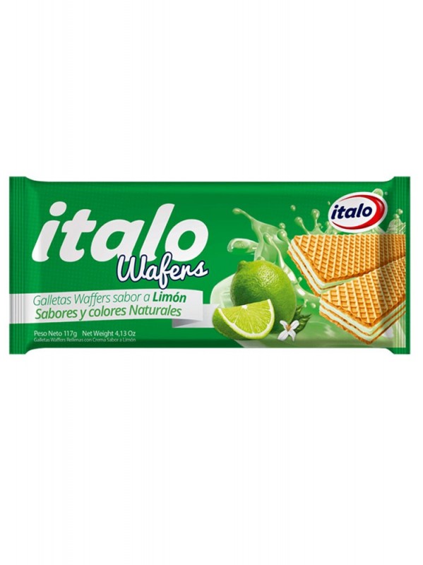 Italo galleta wafer sabor a limón X 117 gr, Galletas dulces en ...